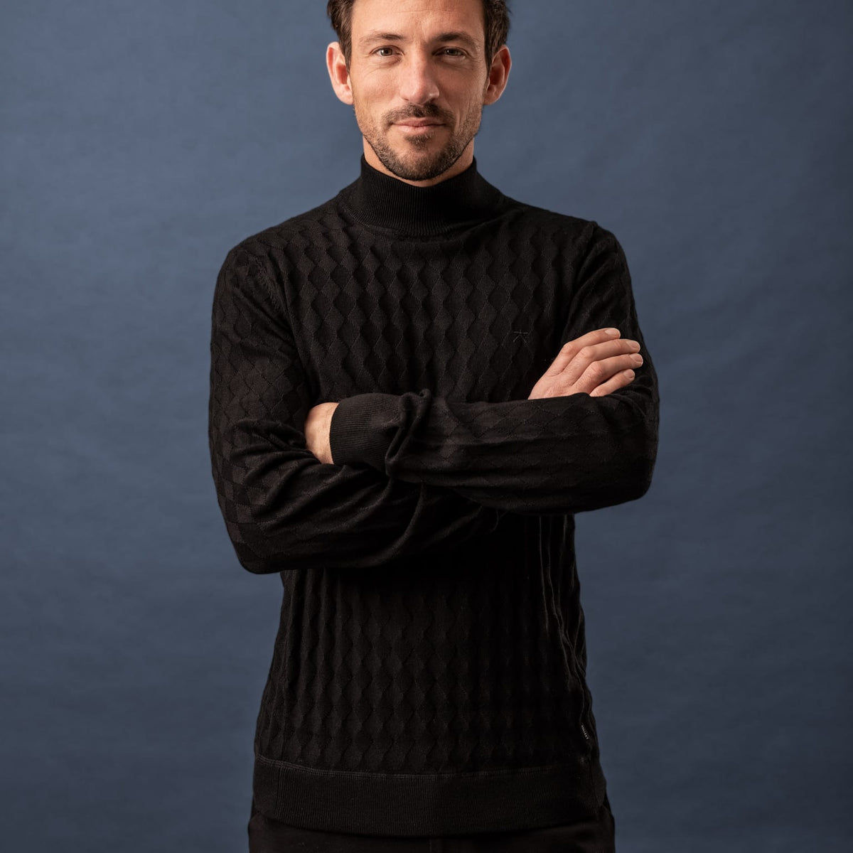 MERINO-LYOCELL ARGUILE TURTLE TRUI - ZWART – KOLLEKT